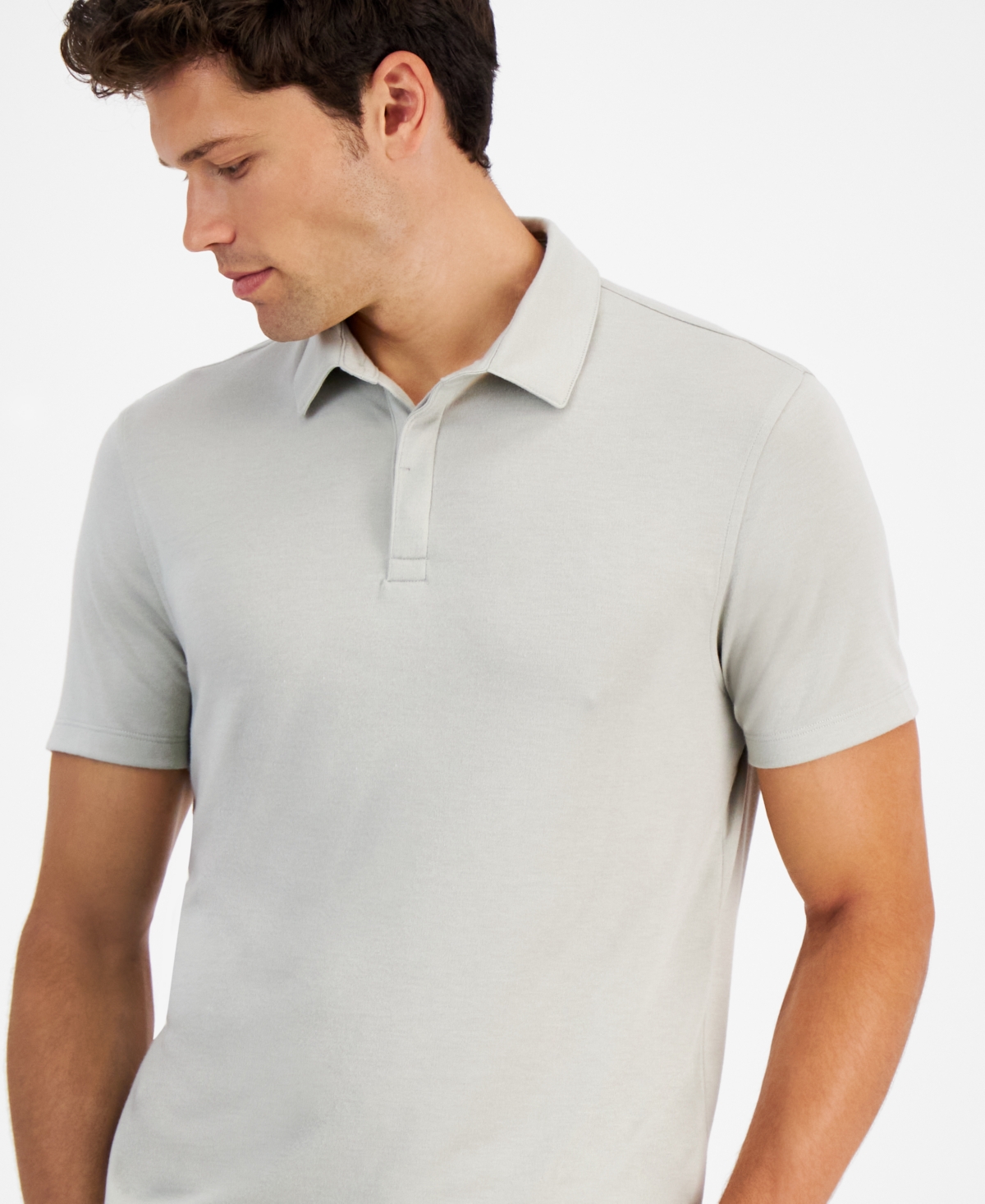 Alfani Men's Alfatech Stretch Solid Polo Shirt, Created For Macy's In ...