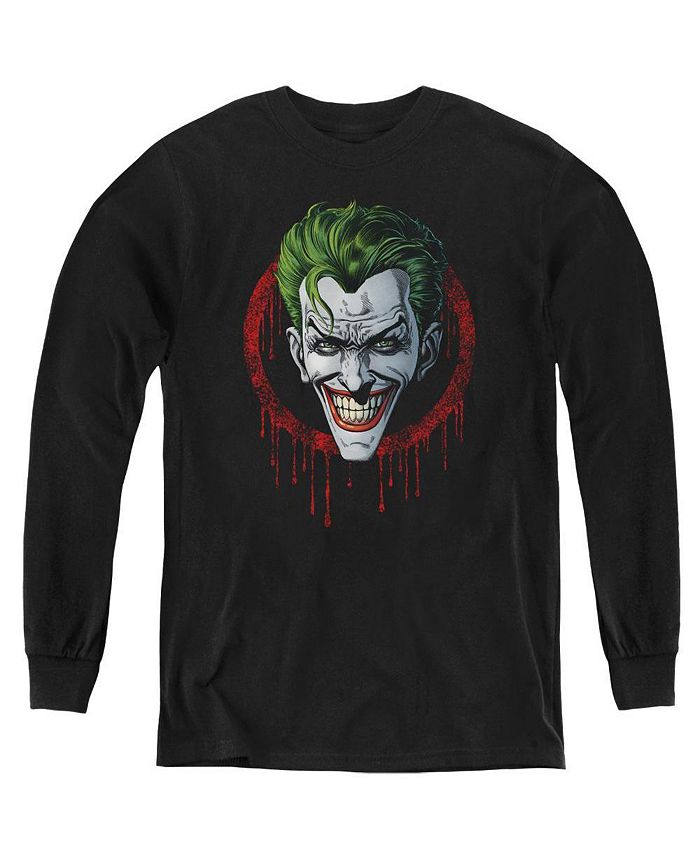 Batman Boys Youth Joker Drip Long Sleeve Sweatshirt - Macy's