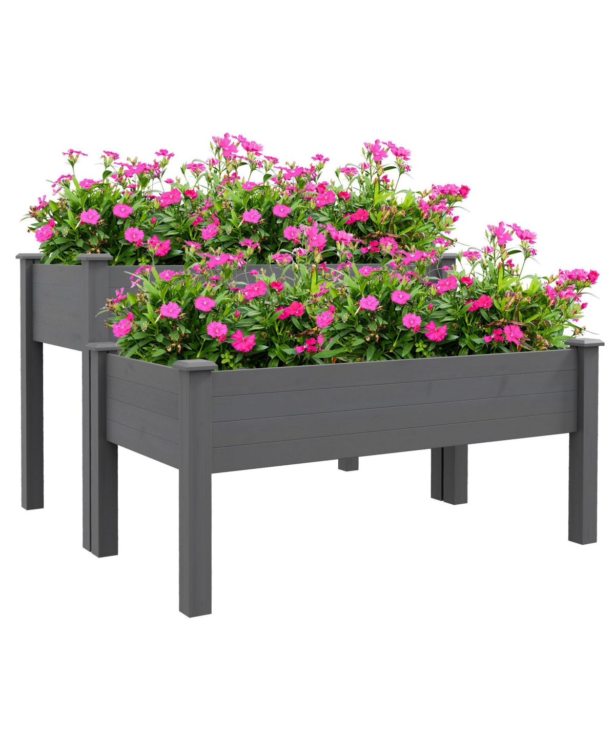 Click here for Outsunny 2 Tier Raised Garden Bed  Elevated Wooden... prices