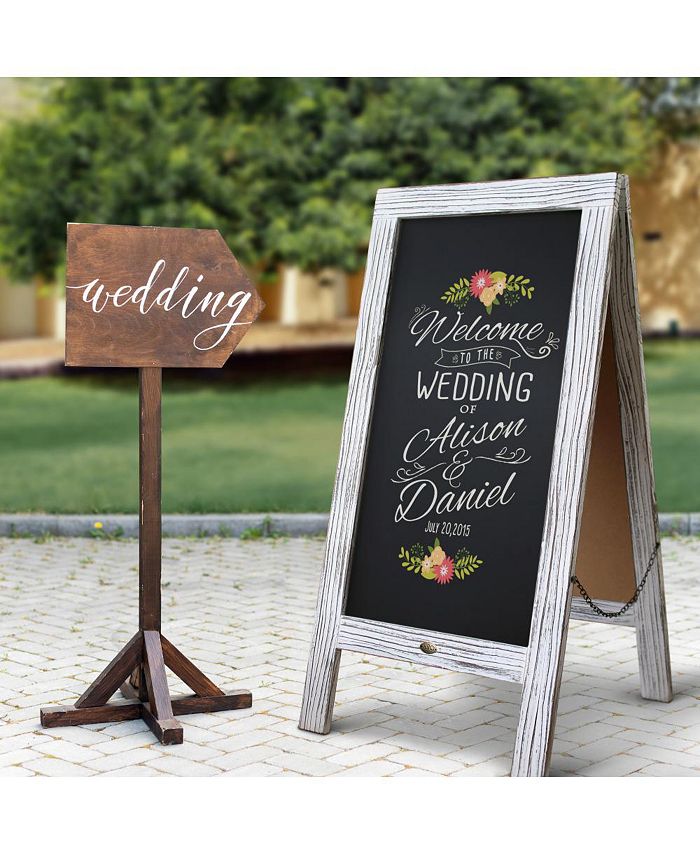 HBCY Creations Magnetic A-Frame Chalkboard Deluxe Set / Outdoor ...