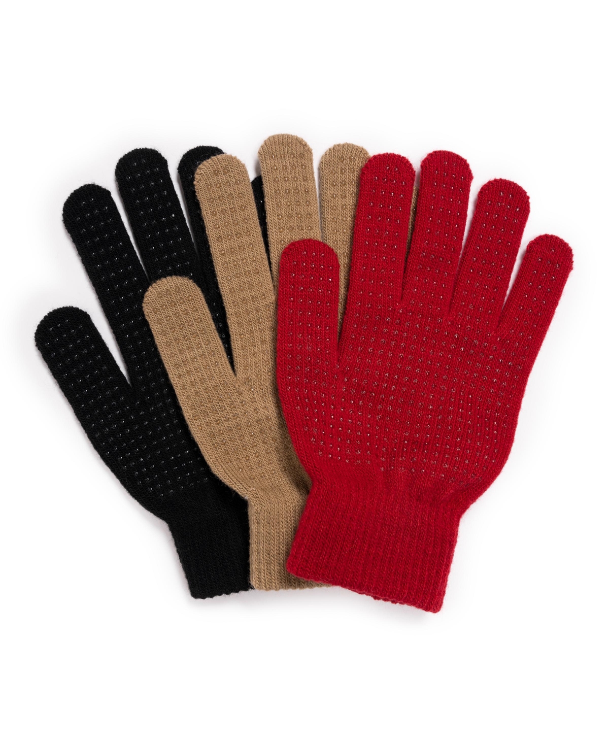 Click here for Muk Luks Womens 3 Pair Pack of Gloves  Red/Grey/Bl... prices