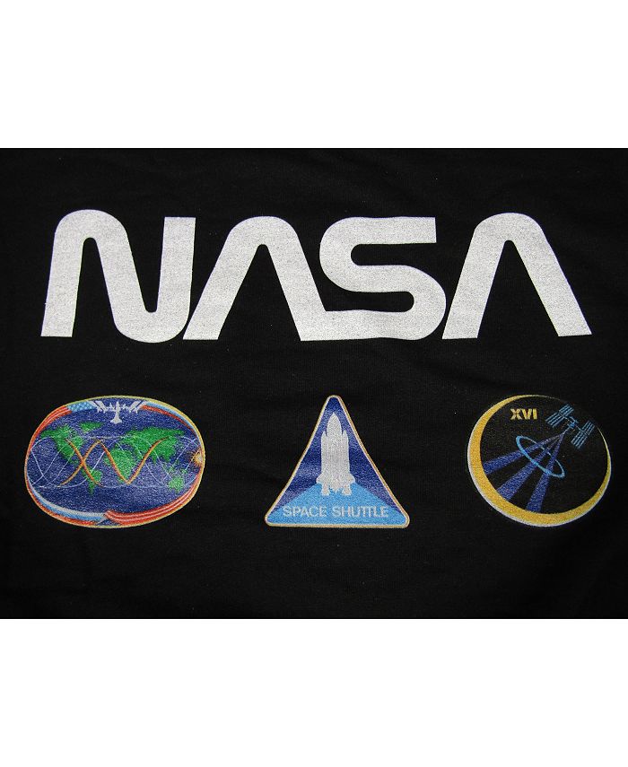NASA Boys Logo Patches Black Long Sleeve Shirt - Macy's