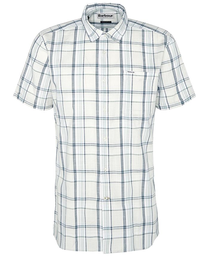Barbour Men's Lerwick Short Sleeve Button-Front Check Pattern Shirt ...