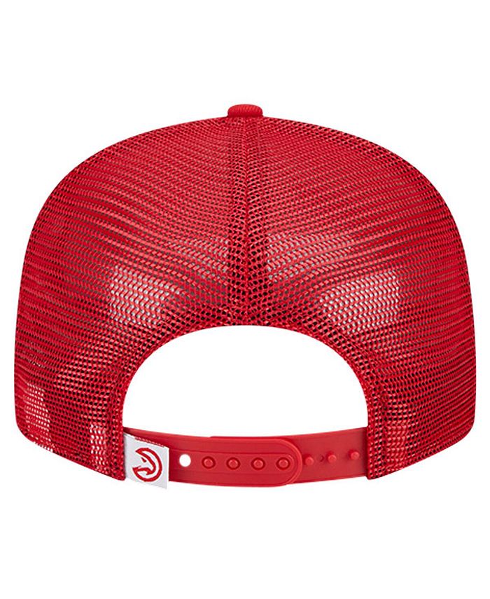 New Era Men's Red Atlanta Hawks Evergreen Meshback 9FIFTY Snapback Hat ...