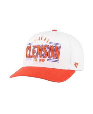 47 Brand Men's White Clemson Tigers Streamline Hitch Adjustable Hat ...