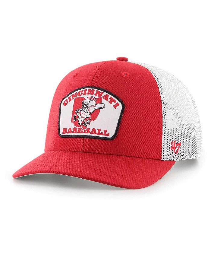 '47 Brand 47 Brand Men's Red Cincinnati Reds Retro Region Patch Trucker Adjustable Hat - Macy's