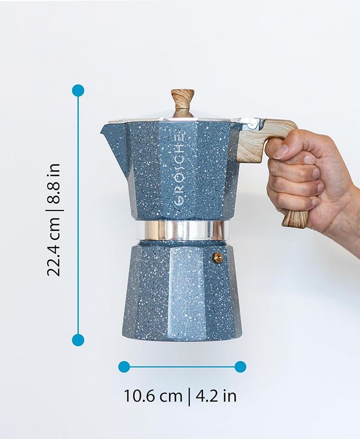 GROSCHE Milano Stone Cafe Bliss: Moka Pot Frother Duo - Macy's