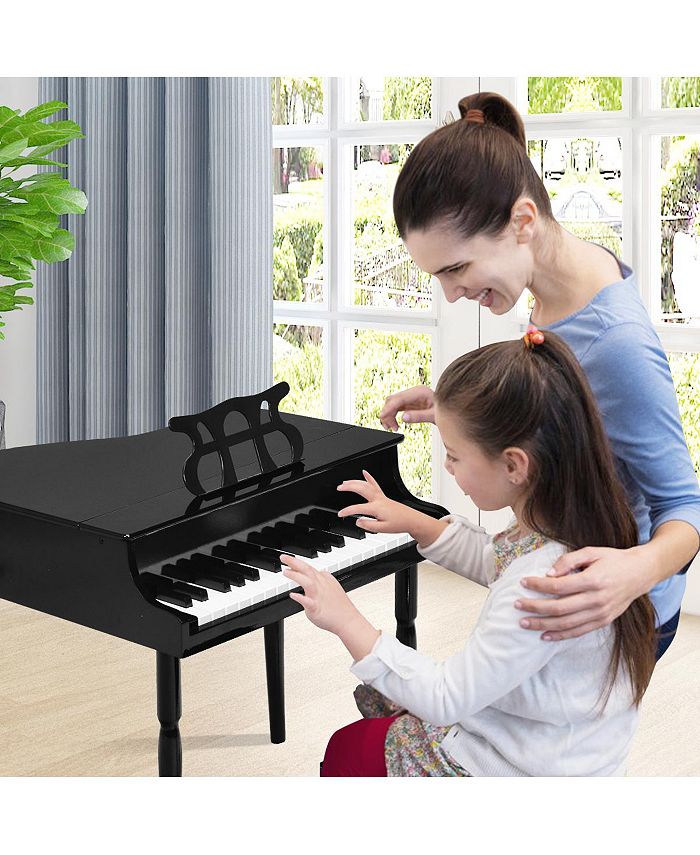 Costway 30-Key Classic Baby Grand Piano Toddler Toy Wood with Bench ...