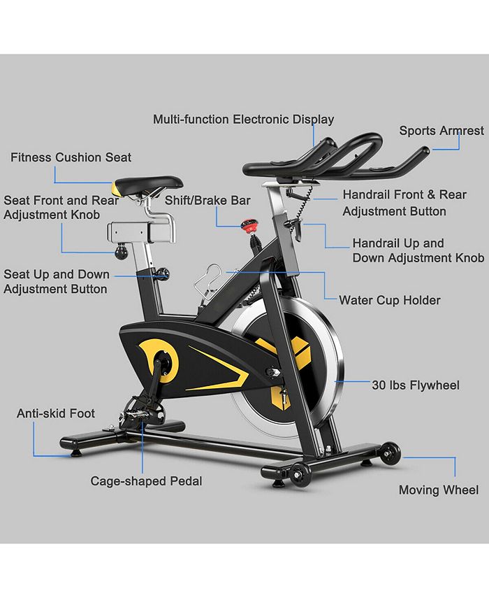 Costway Magnetic Exercise Bike Stationary Belt Drive - Macy's