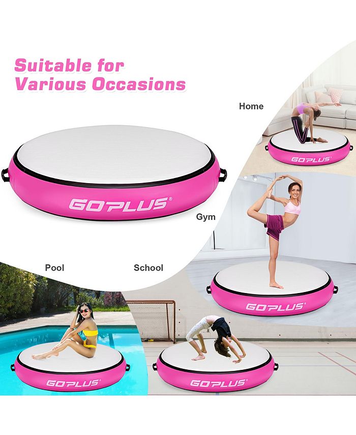 Costway 40'' Inflatable Round Gymnastic Mat Tumbling Floor Mat - Macy's