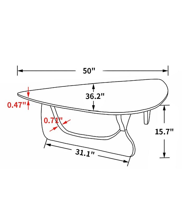 Simplie Fun Home Modern Triangle Coffee Table - Macy's