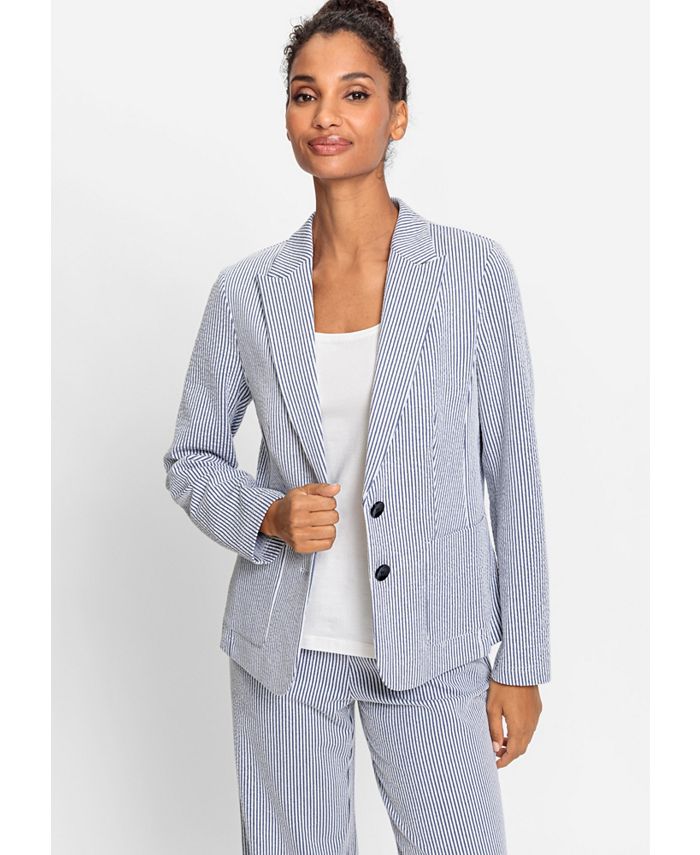 Olsen Women's Seersucker Blazer - Macy's