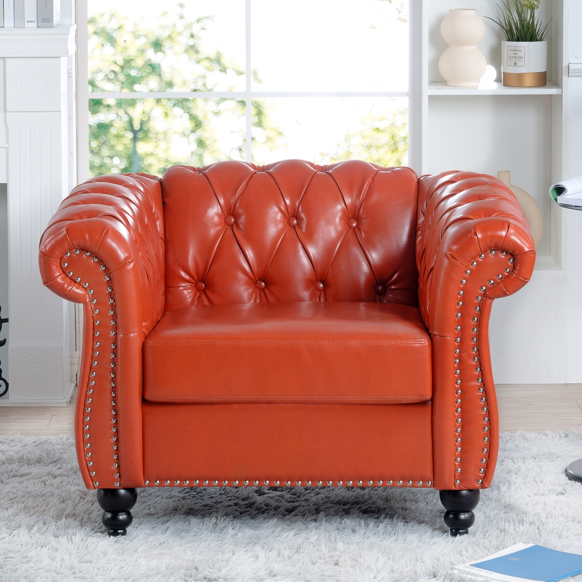 Click here for Streamdale 1 Seater Sofa For Living Room - Orange prices