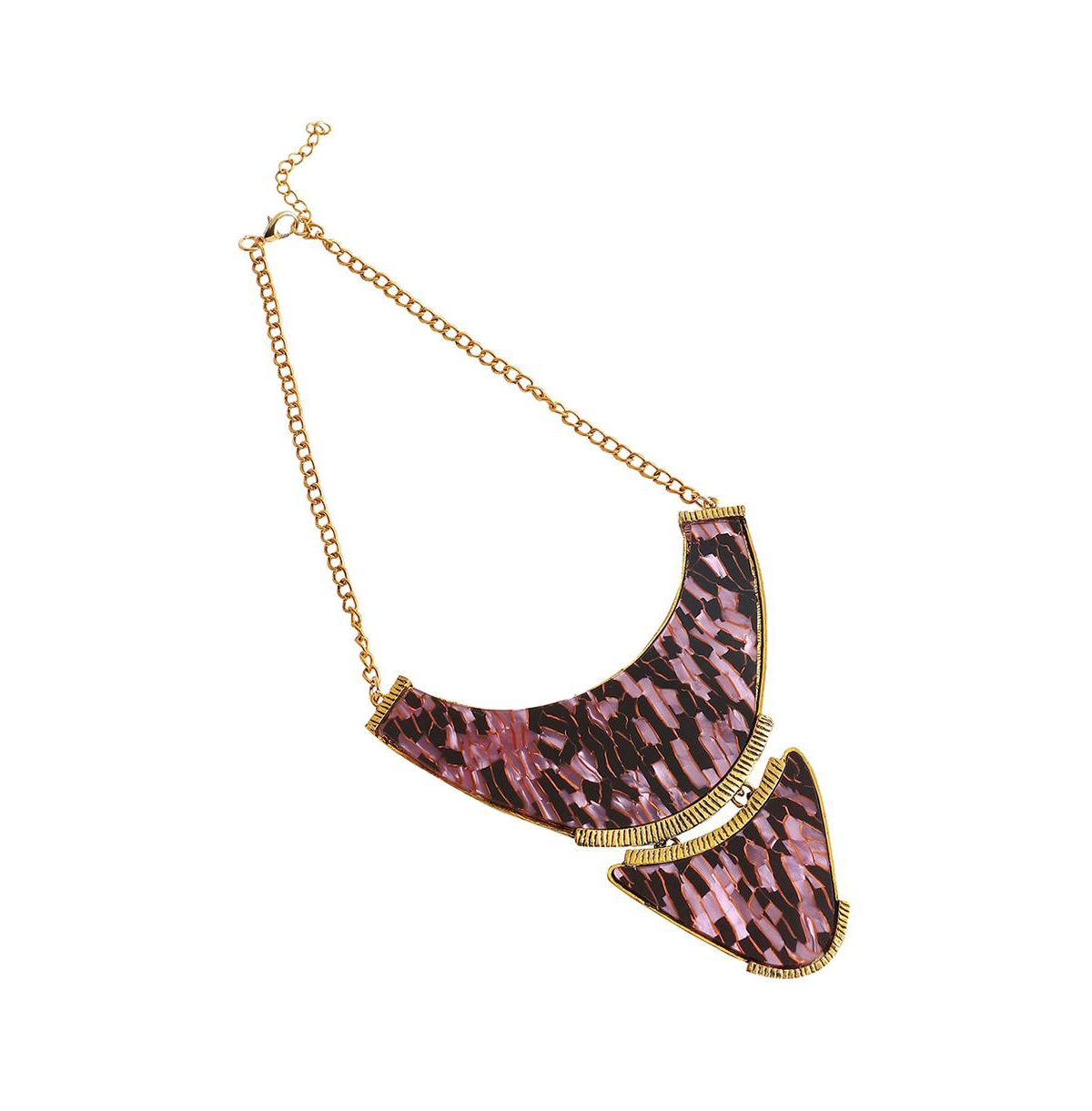 Click here for Sohi Womens Mozaic Statement Necklace - Red prices