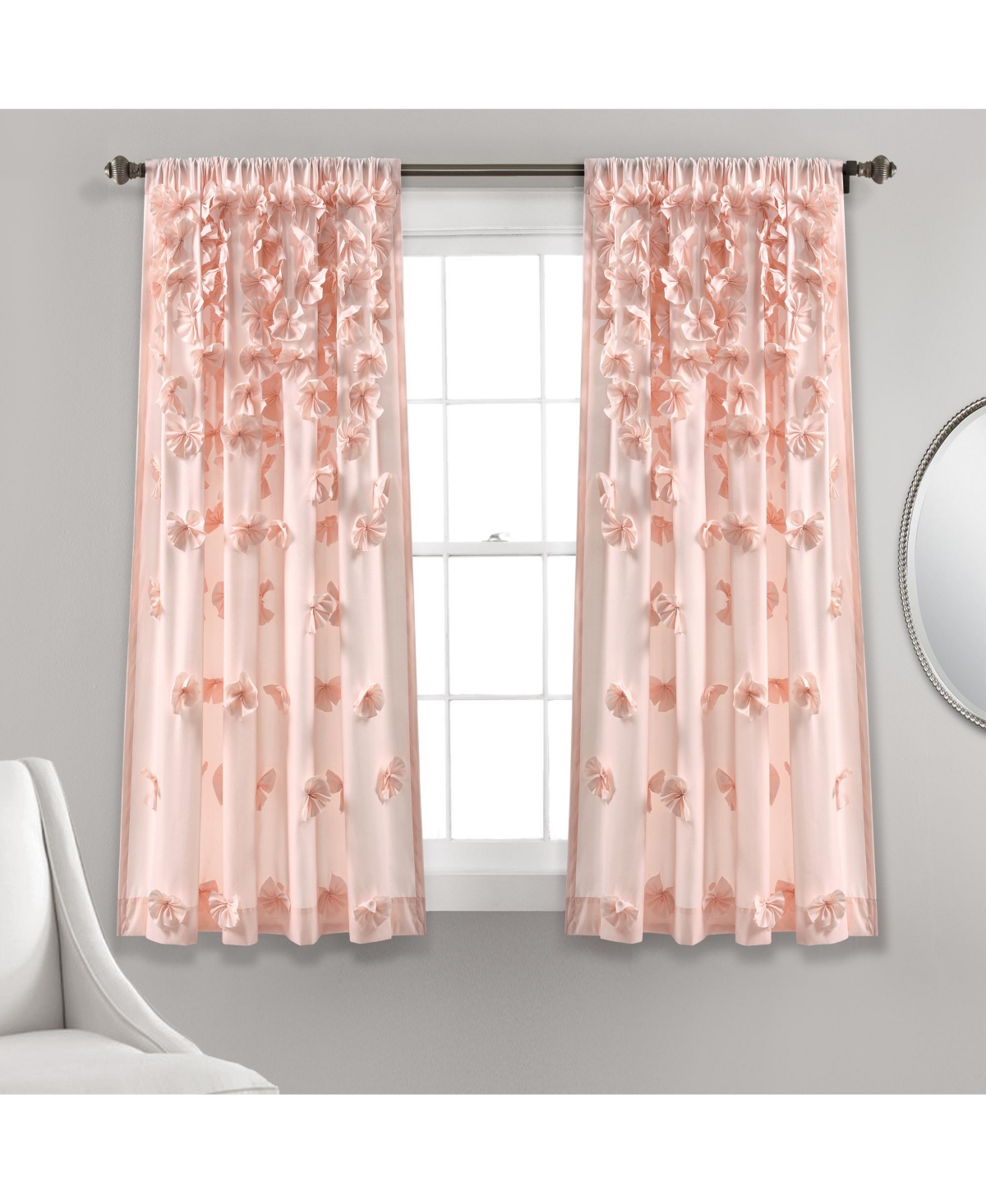 Click here for Lush Decor Riley Window Curtain Panel - Blush prices