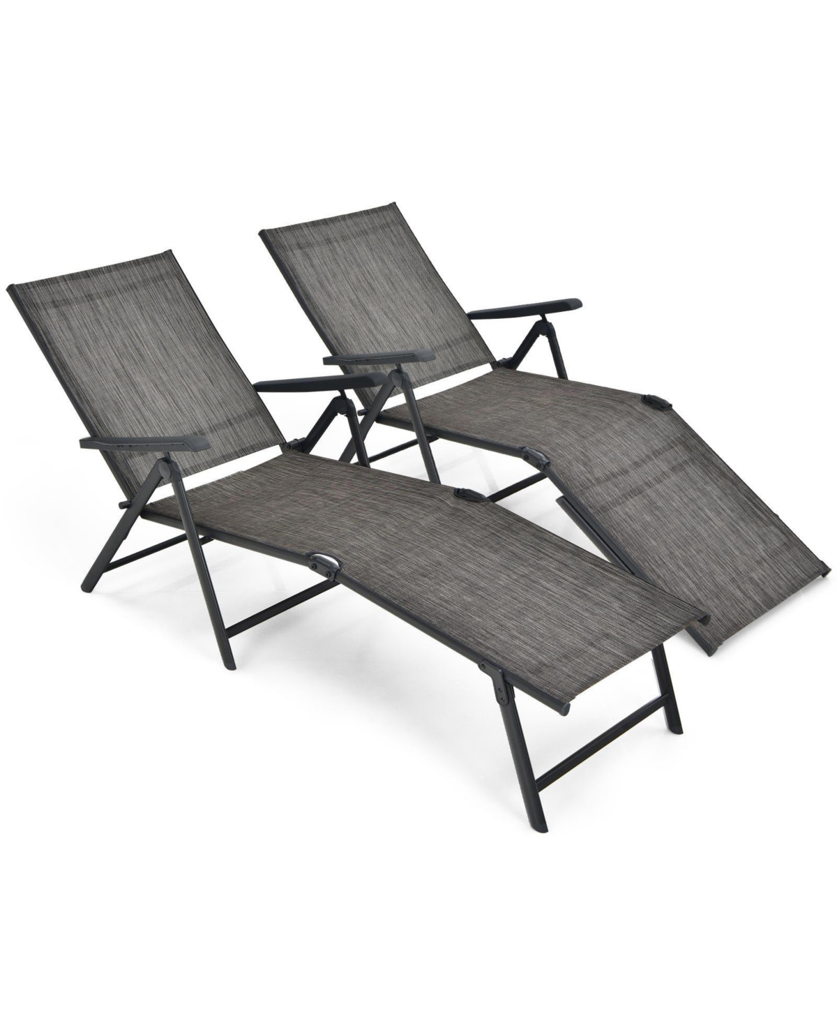 Click here for Slickblue 2 Pieces Foldable Chaise Lounge Chair wi... prices