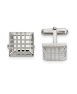 Chisel Stainless Steel Polished Square Cufflinks - Macy's