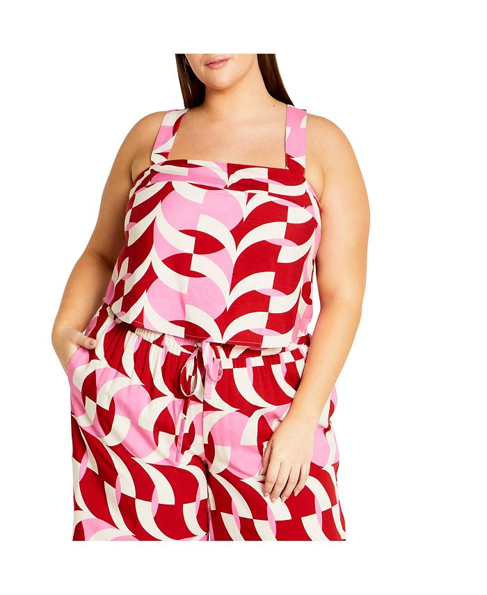 CITY CHIC Plus Size Mystic Print Top - Macy's