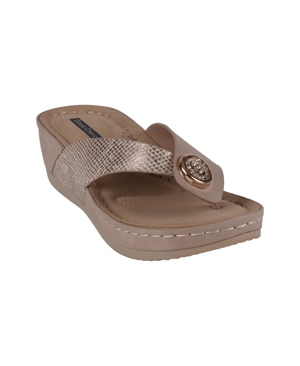 Click here for Gc Shoes Womens Dafni Thong Comfort Wedge Sandals... prices