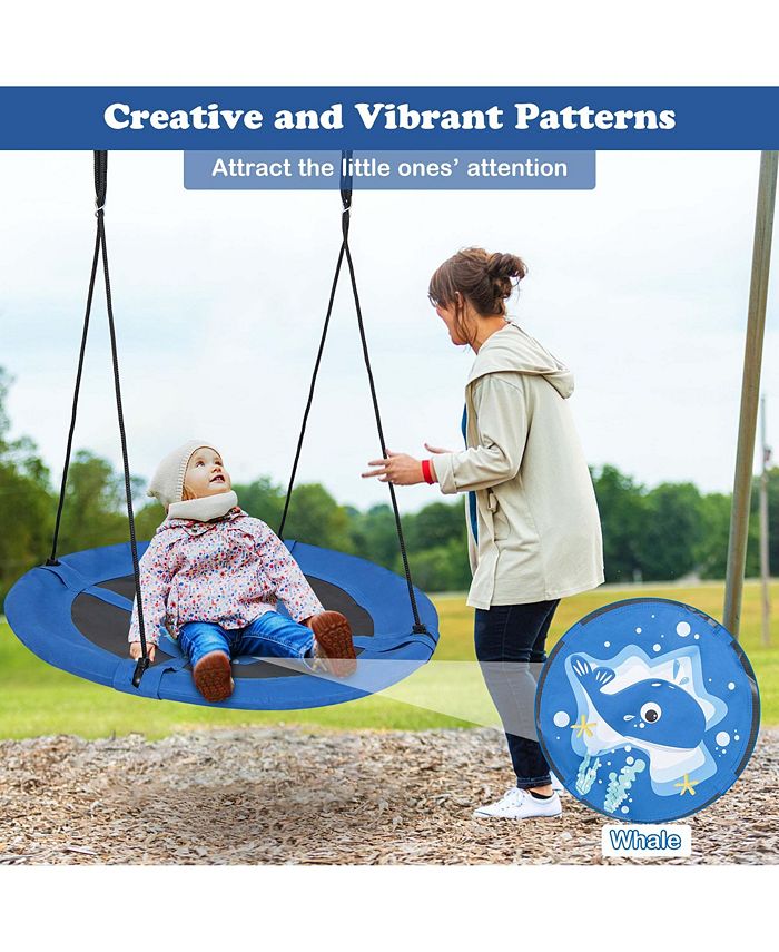 Costway 40'' Flying Saucer Tree Swing Indoor Outdoor Play Set Swing for ...