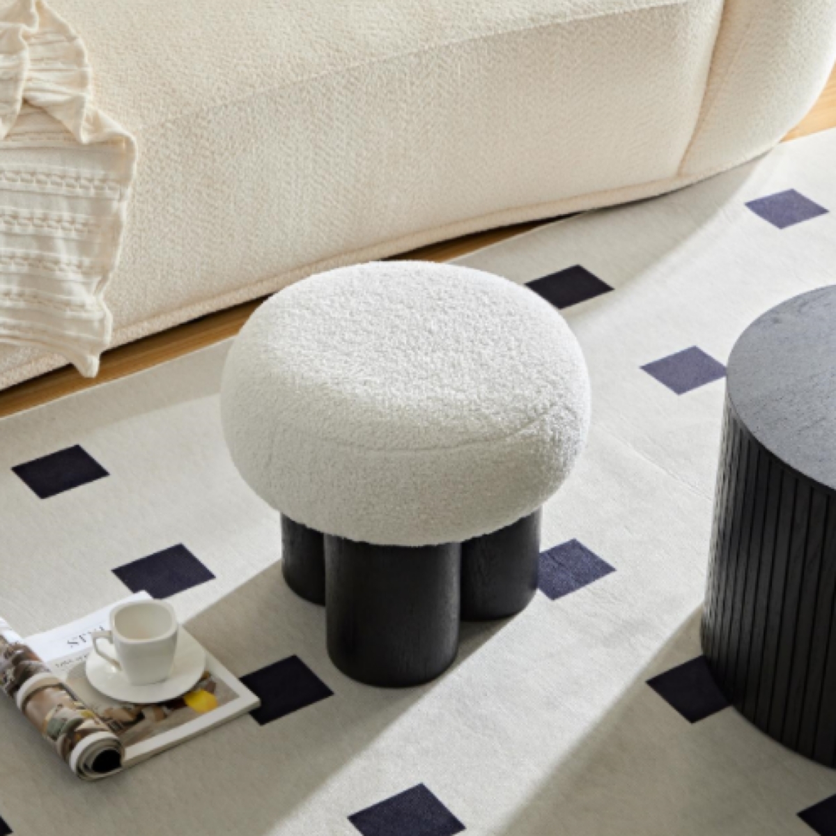 Click here for Streamdale Furniture White Lamb Wool Seat  Barrel... prices