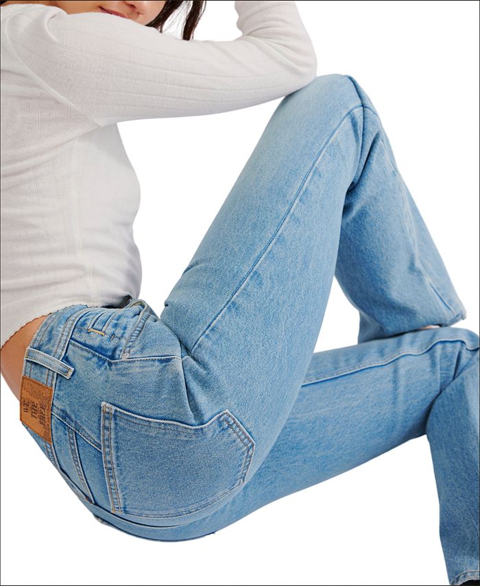 Free People Women's Xena Slim Straight Jeans - Macy's