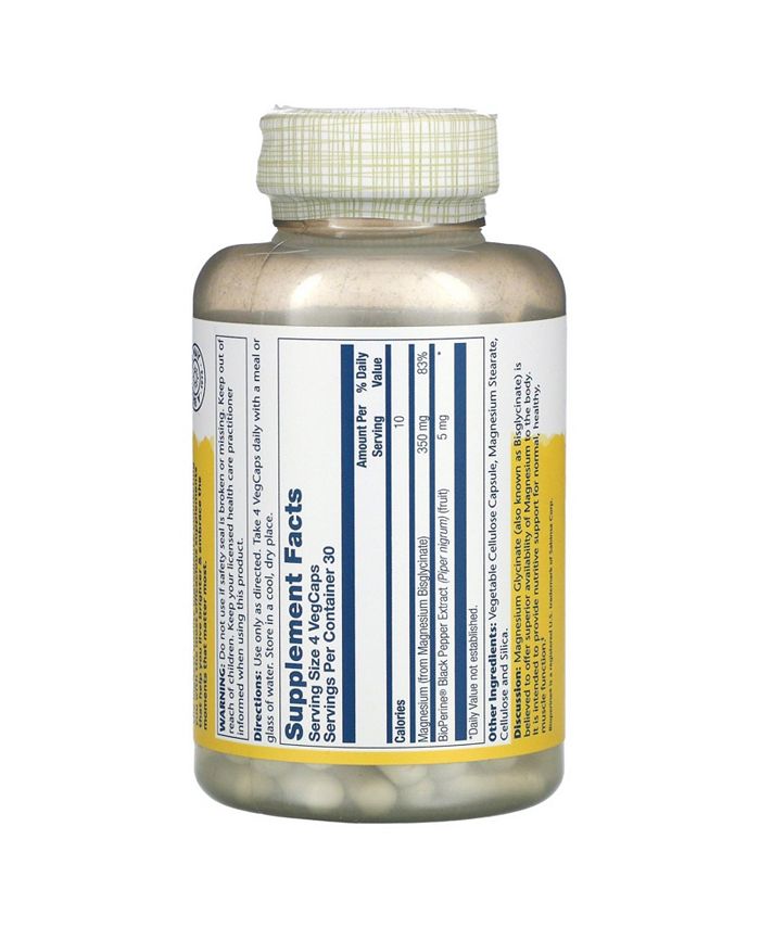 Solaray High Absorption Magnesium Glycinate 350 mg - 120 VegCaps - Macy's