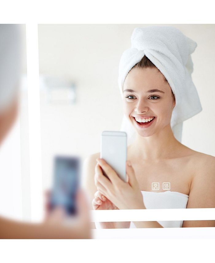 HOMLUX Rectangular Frosted LED Mirror - Macy's