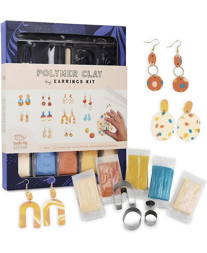 Doodle Hog Polymer Clay Earring Making Kit, Gift for Teens and Adults ...