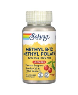 Solaray Methyl B-12 Methyl Folate Natural Cherry - 60 Lozenges - Macy's