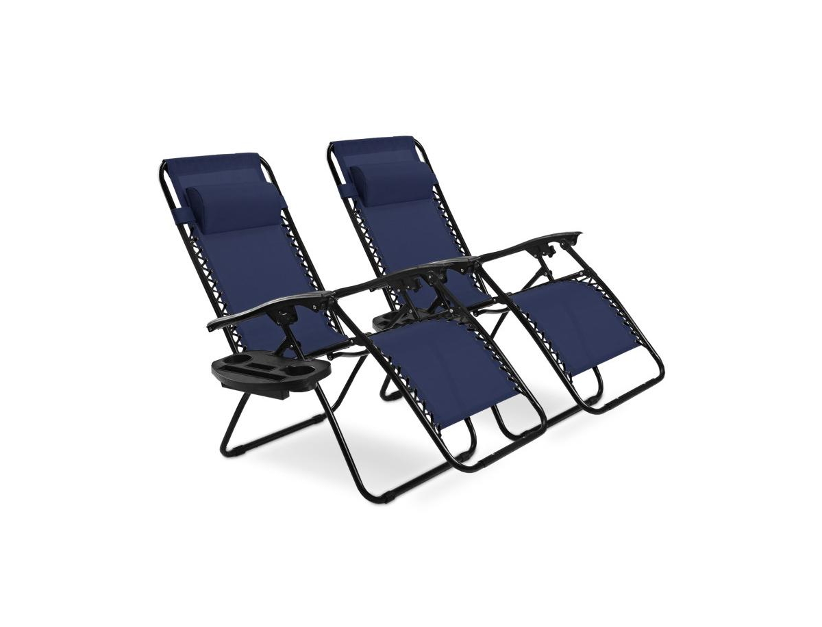Click here for Slickblue 2 Pieces Folding Lounge Chair with Zero... prices