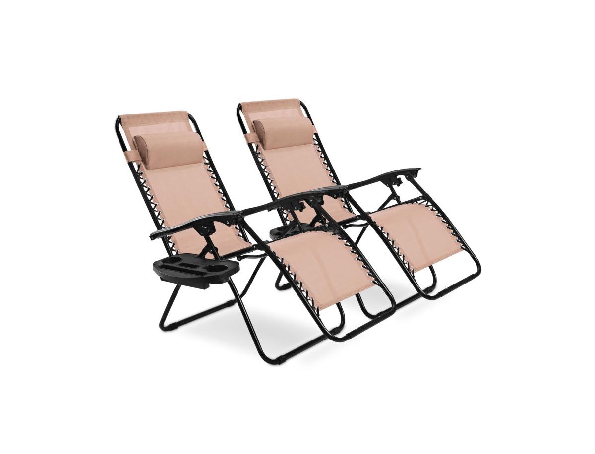 Click here for Slickblue 2 Pieces Folding Lounge Chair with Zero... prices
