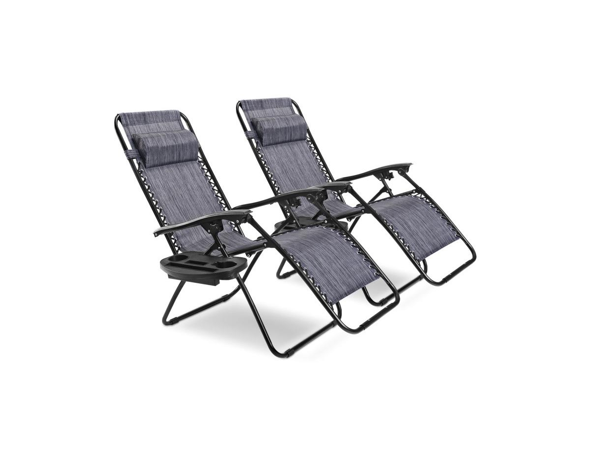 Click here for Slickblue 2 Pieces Folding Lounge Chair with Zero... prices
