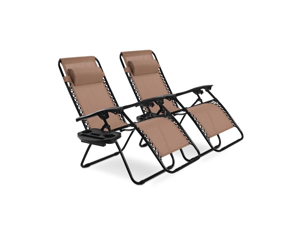 Click here for Slickblue 2 Pieces Folding Lounge Chair with Zero... prices