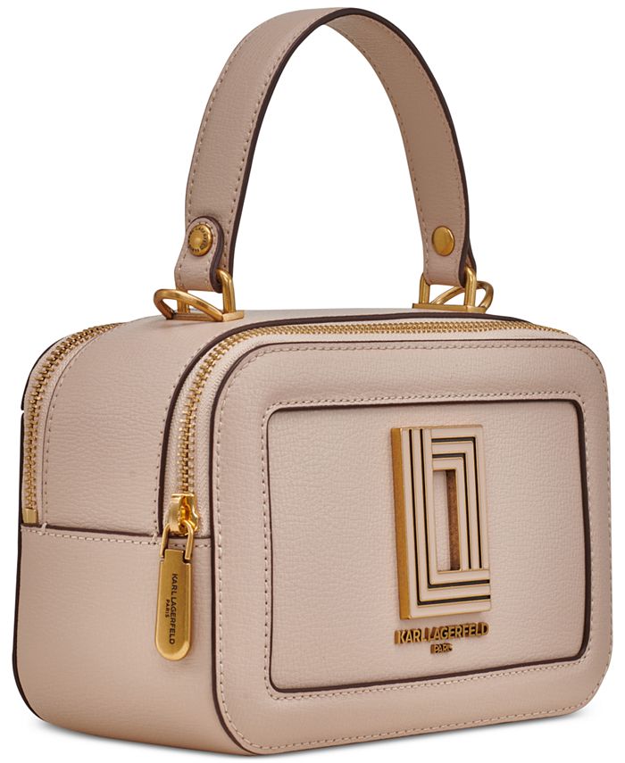 KARL LAGERFELD PARIS Simone Leather Camera Crossbody - Macy's
