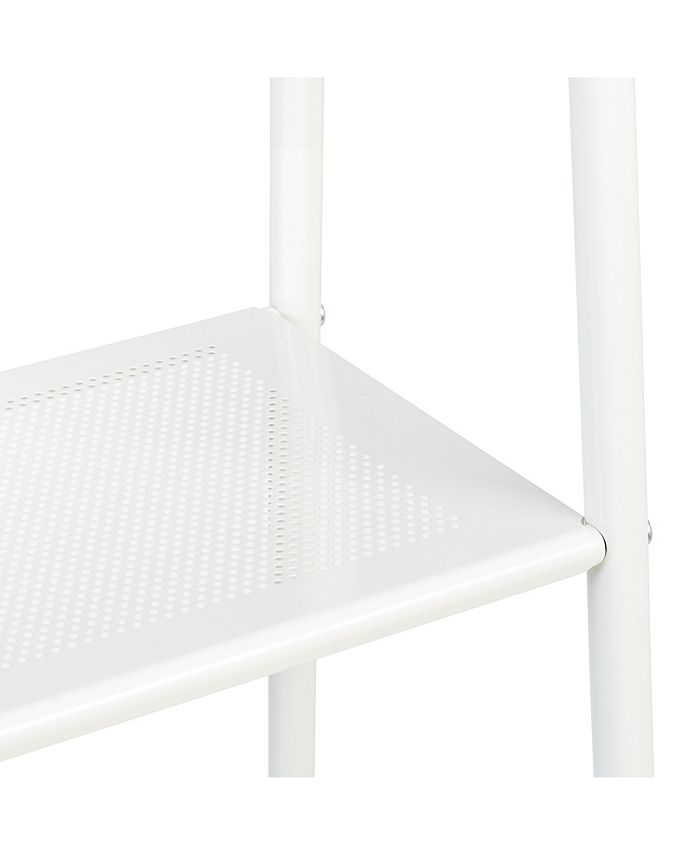 IRIS Metal Garment Rack with Metal Mesh Shelves, White - Macy's