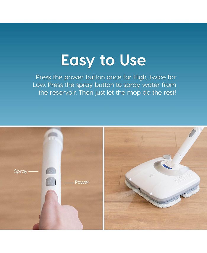 IRIS USA Rechargeable Cordless Electric Vibrating Mop with Water Spray ...