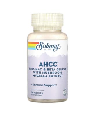 Solaray AHCC Plus NAC & Beta Glucan With Mushroom Mycelia Extract - 30 ...