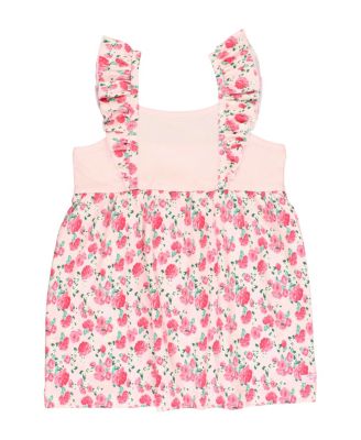 RuffleButts Toddler Girls Ruffle Strap Mixed Print Dress - Macy's