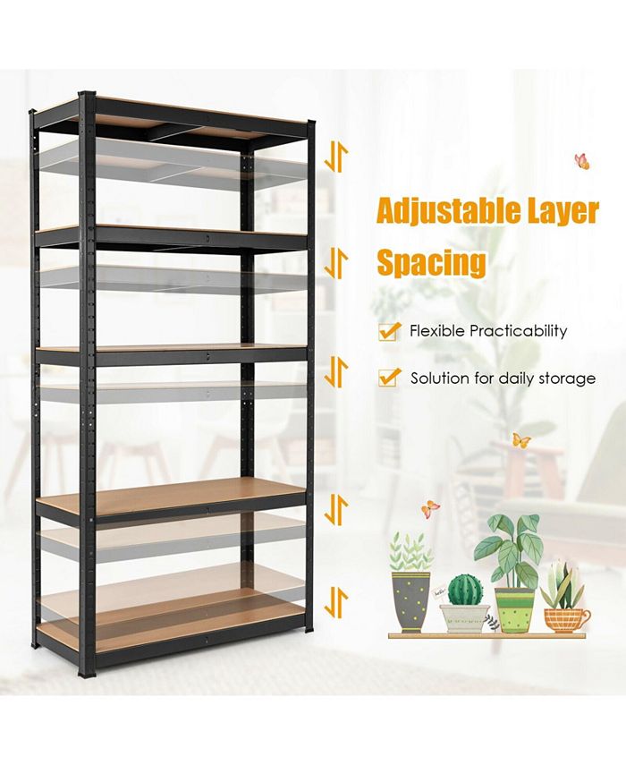 Slickblue Adjust 30 x60 Inch 5 Level Garage Tool Shelf Storage - Macy's