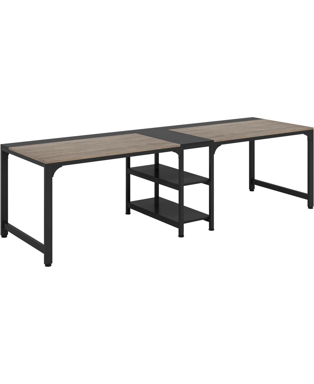 Click here for Tribesigns 90.55 2 Person Desk with Storage Shelve... prices