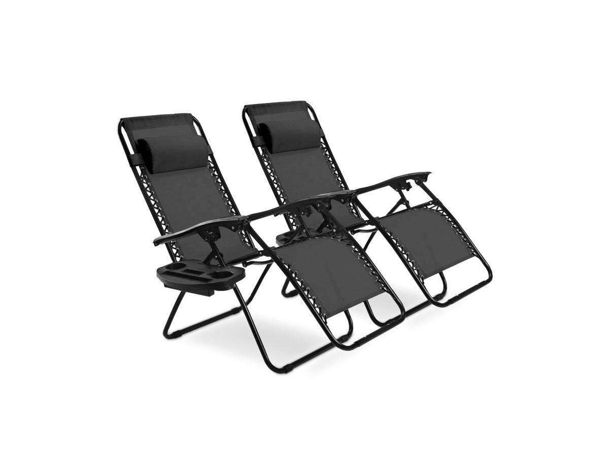 Click here for Slickblue 2 Pieces Folding Lounge Chair with Zero... prices