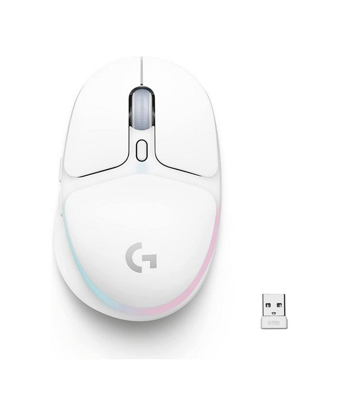 Logitech G705 Wireless Gaming Mouse with LIGHTSYNC RGB Lighting (White ...