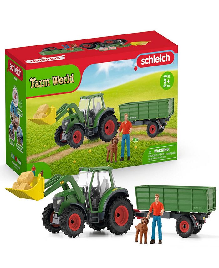 Schleich Farm World Tractor With Trailer Figurine Playset - Macy's