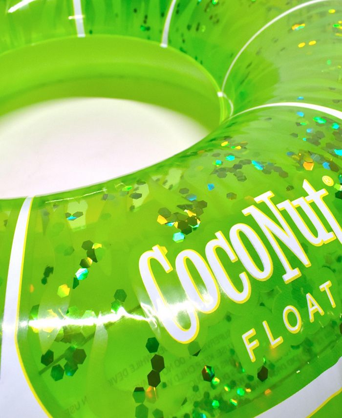 CocoNut Outdoor Lime Green Glitter Pool Ring Float - Macy's