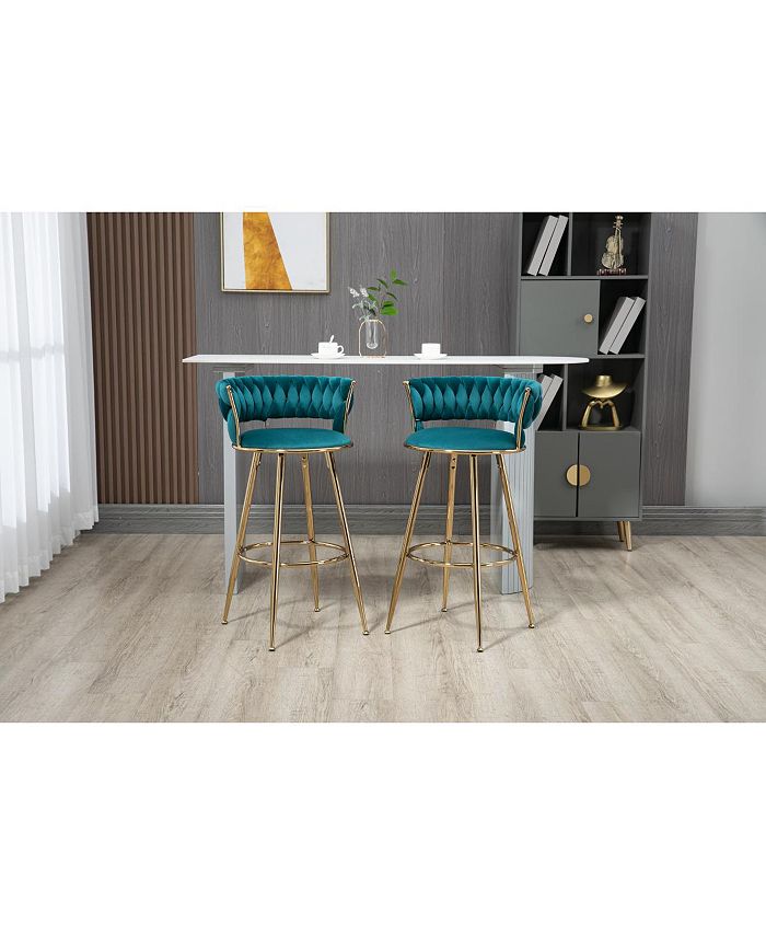 Simplie Fun Bar Stools With Back And Footrest Counter Height Bar Chairs ...
