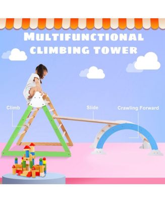 Simplie Fun Wooden Climbing Triangle - Indoor Jungle Gym & Rocker - Macy's
