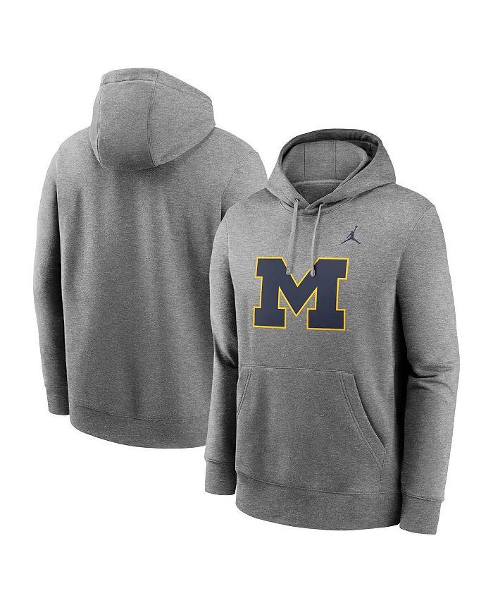 Jordan Men's Michigan Wolverines Primetime Evergreen Club Fleece Pullover Hoodie - Macy's