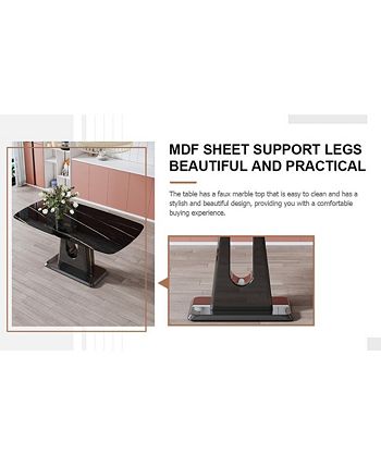 Simplie Fun Ultra-Modern Dining Table for Glamour and Comfort - Macy's