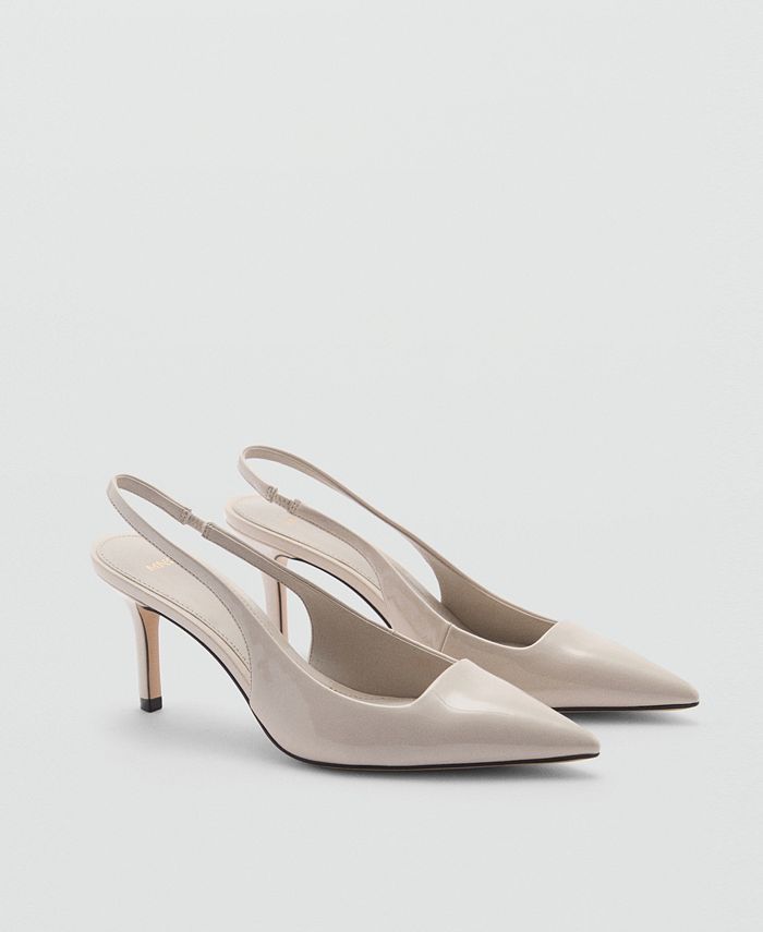 MANGO Women's Patent Leather-Effect Heeled Shoes - Macy's